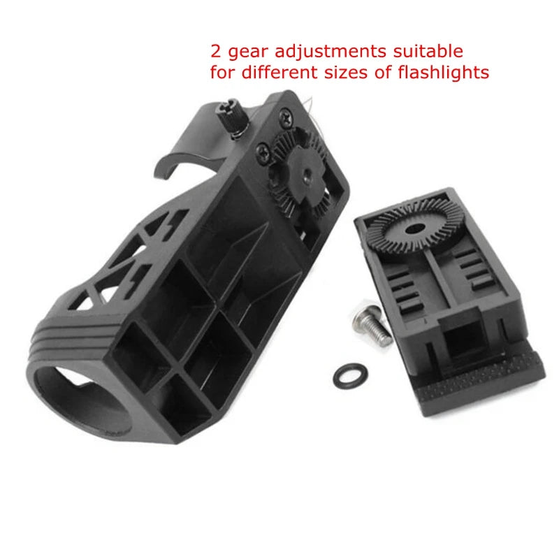 Tactical Flashlight Holster with Lever Side Lock System Set General To