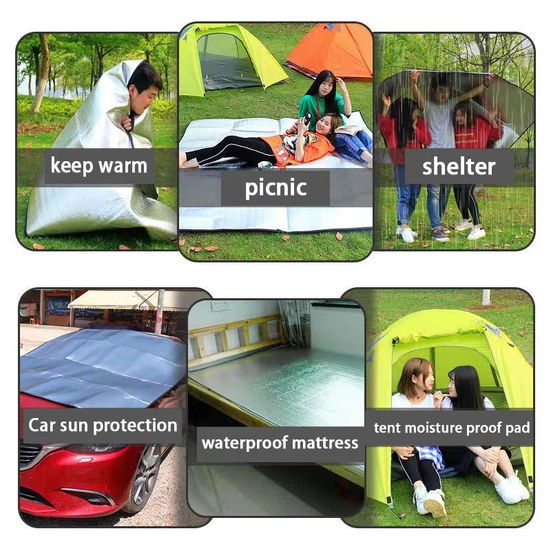 Aluminium Foil Moisture-Proof Camping Pad Waterproof Tent Footprint Pi